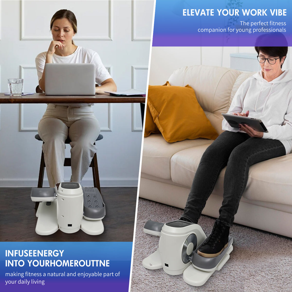 Amstech Under Desk Elliptical,Portable Mini Elliptiacl Exerciser with – Amstech Supplies